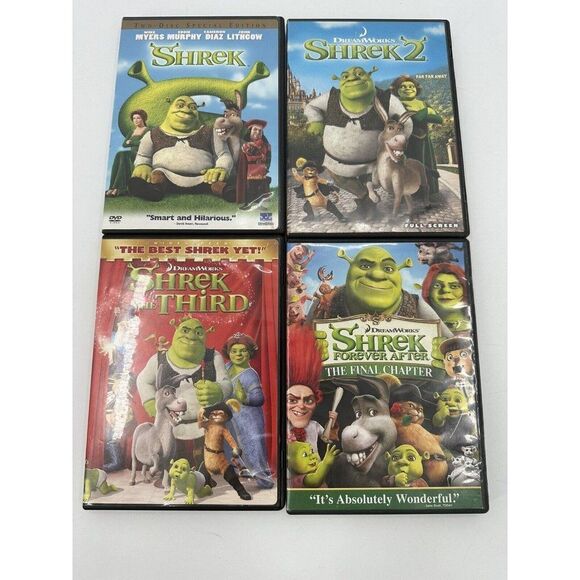 Media | Shrek Movies Dvd Collection 1 2 3shrek The Third Lot Of 4 Full Screen | Poshmark